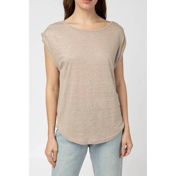 Mod Ref | Tops | New Mod Ref Linen Knit Top In Taupe | Poshmark